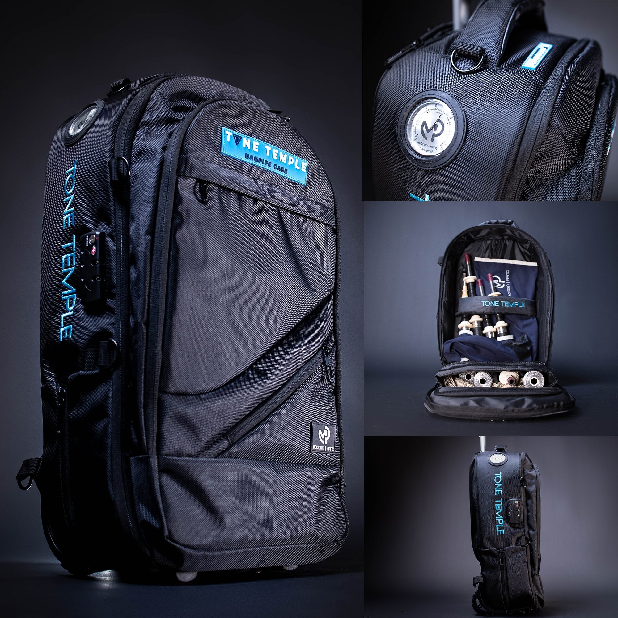 Tone Temple™ Best Bagpipe Case (Humidity Control) Modern Piping